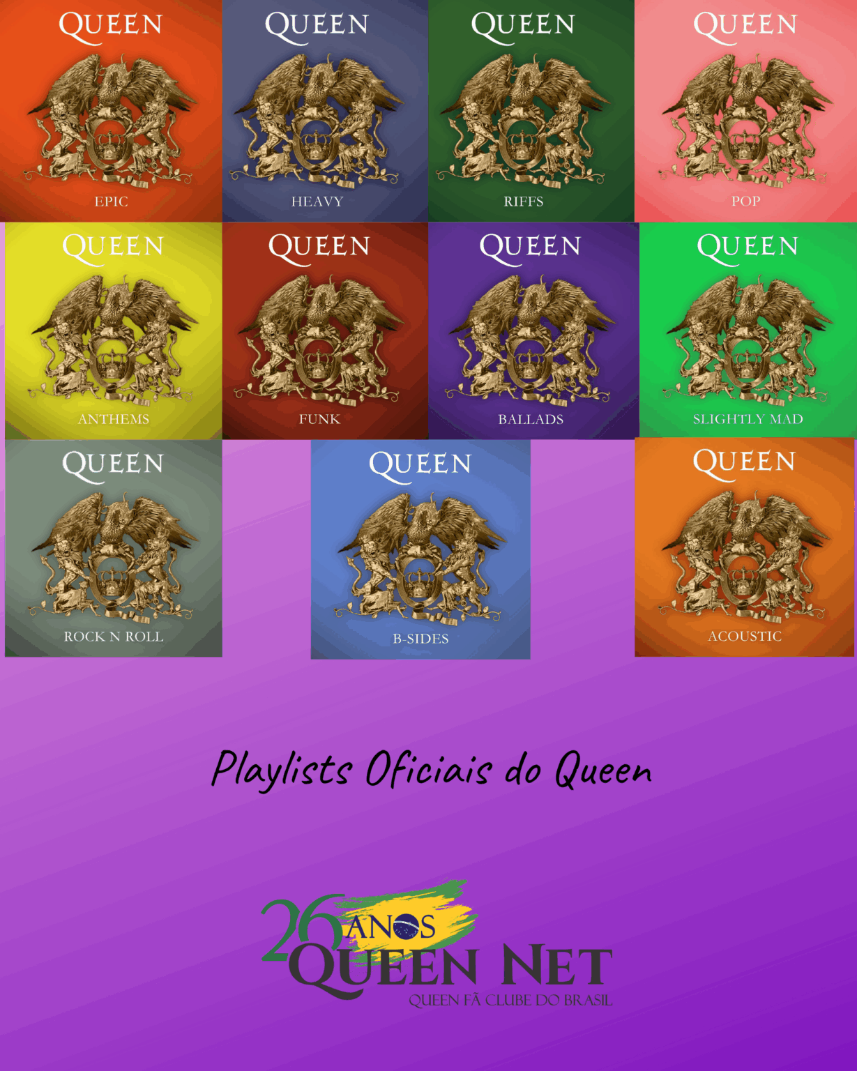 Playlists Oficiais do Queen – Queen Net